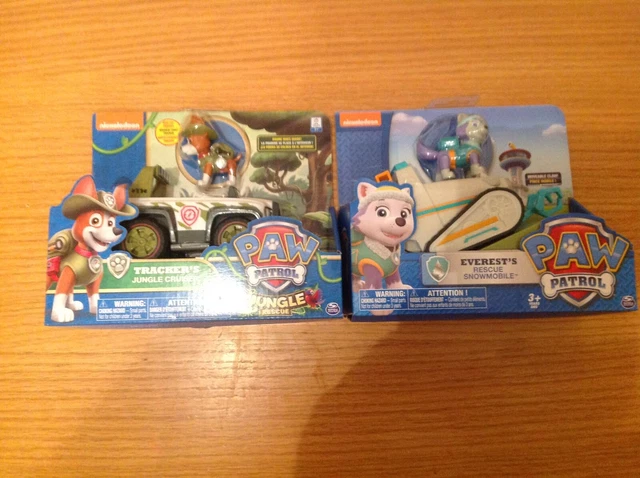 PAW PATROL TRACKER and Everest vehicle and figure bundle new boxed ...