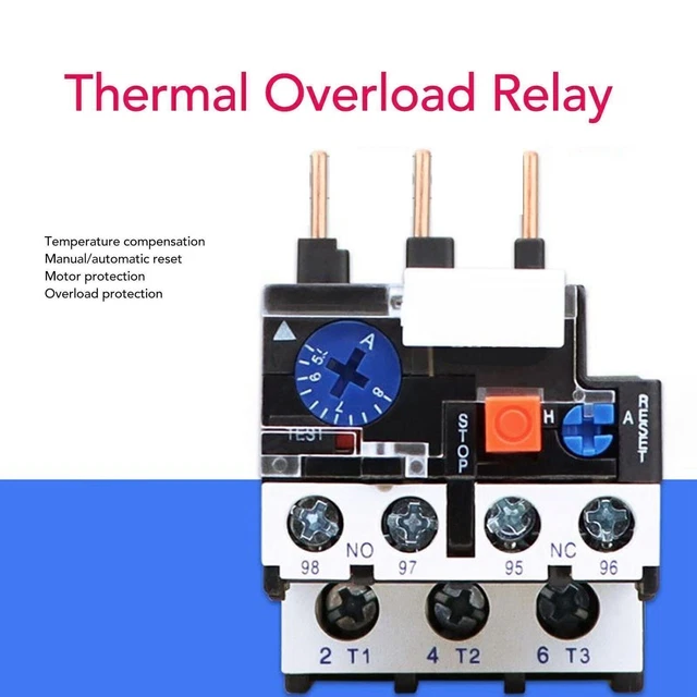 THERMAL OVERLOAD RELAY 5.5 To 8A 1 NO 1 NC Manual Automatic Reset ...