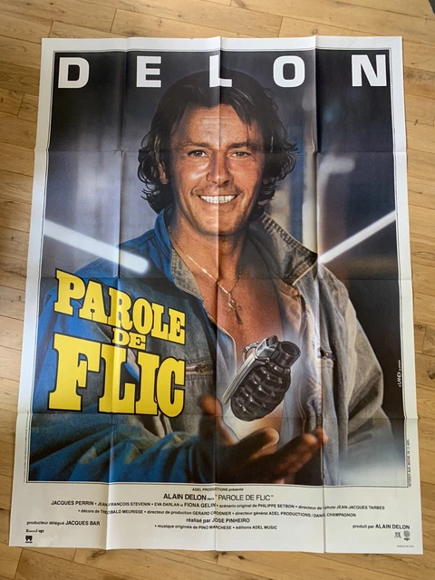 PAROLE DE FLIC (1985) Alain Delon, Fiona Gelin Affiche de cinéma ...