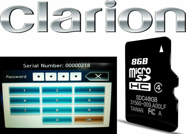 CLARION NX503E NX504E NX505E Password Code Remove Unlock MicroSD Card £ ...