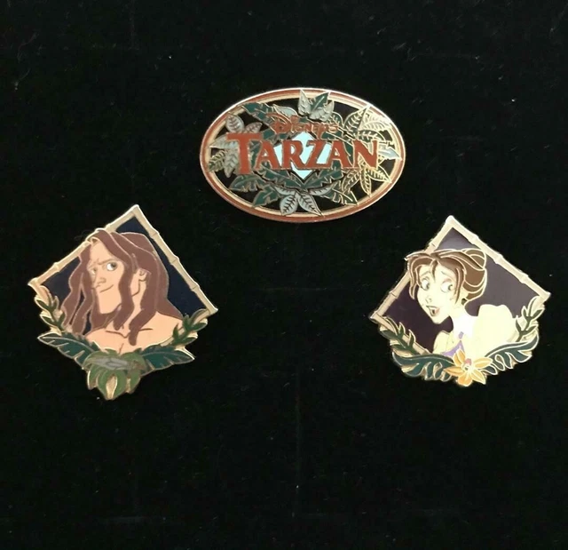 DISNEY TARZAN PIN Lot Tarzan, Jane, Tarzan Logo, and Tantor Elephant ...