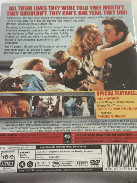 THE DELINQUENTS KYLIE Minogue Christian Schlatter DVD Like New $8.95 ...