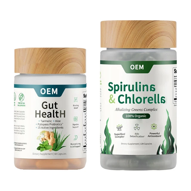 OEM SUPPLEMENTS GUT GLOW BUNDLE Organic Spirulina & Gut Health ...