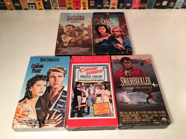 CLASSIC SWASHBUCKLER ACTION Adventure VHS Lot of 5 Crimson Pirate Black ...