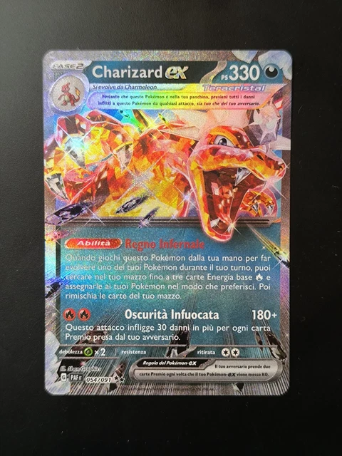 CARTA POKEMON CHARIZARD EX 054/091 Destino di Paldea PAF Holo Rara ITA NM EUR 11,50 - PicClick IT