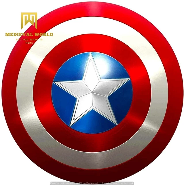 MEDIEVAL CAPTAIN AMERICA Shield Metal Replica-Marvel Legend Prop ...
