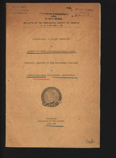 CAMASLAND: A VALLEY Remnant. Tertiary Granite in the Northern Cascades ...