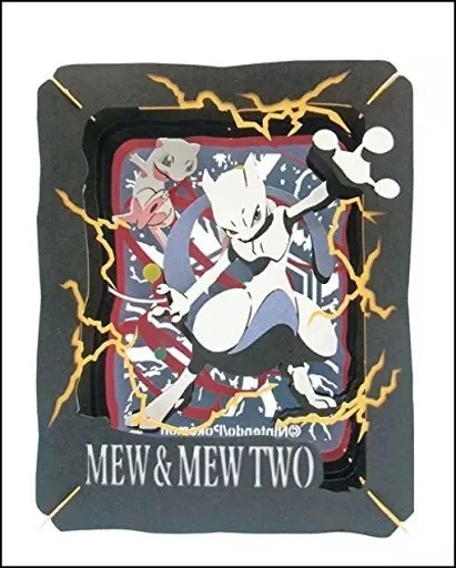POKÉMON PAPER THEATER PT-072 Pokémon Mew & Mewtwo, Model Kit, Puzzle ...