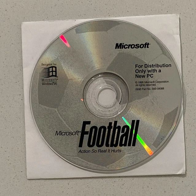 MICROSOFT FOOTBALL WINDOWS 95 PC CD-ROM (1996) $19.95 - PicClick AU
