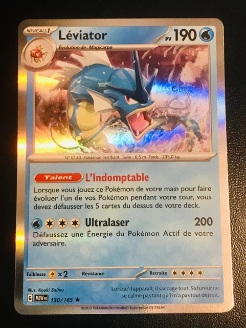 CARTE POKÉMON LEVIATOR 130/165 Holo Rare 151 neuve en édition française ...