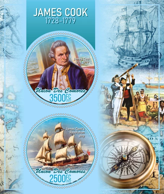 STAMPS . JAMES Cook Ships 8 sheets perforated NEW 2024 year £48.34 ...