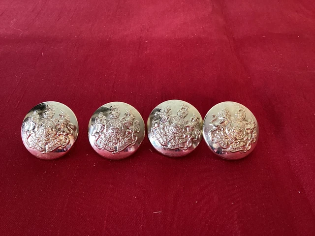 4 X GAUNT London Gold Coloured Metal Military Buttons £3.99 - PicClick UK