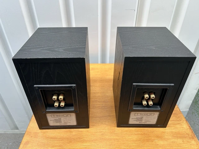 MISSION CYRUS 780SE Bookshelf Speakers Pair Black Wood Wired 2.0 ch £63 ...