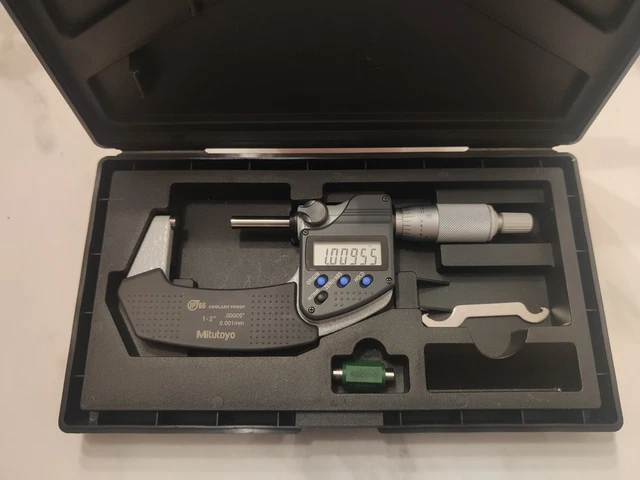 MITUTOYO DIGITAL MICROMETER IP65 Inch/Metric 1-2''/25-50mm, 293-341-30 ...
