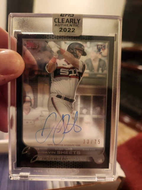 GAVIN SHEETS RECRUE noire auto /75 2022 Topps clairement authentique ...