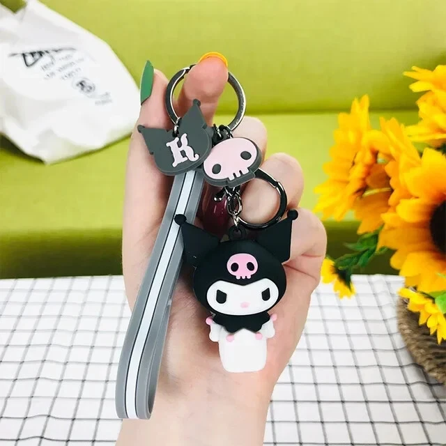 ANIME FIGURINE KAWAII Rubber Material Bag Keychain Gifts Kero Kuromi ...