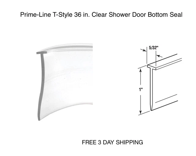 PRIME-LINE T-STYLE 36 in. Clear Shower Door Bottom Seal 36 inches New £ ...