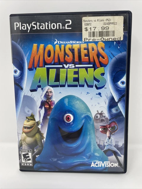PS2 MONSTERS VS. Aliens (Sony PlayStation 2, 2009) Game COMPLETE w ...