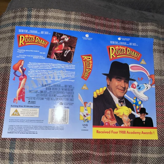 WHO FRAMED ROGER Rabbit Touchstone Home Video Vhs Video Promo Sleeve ...