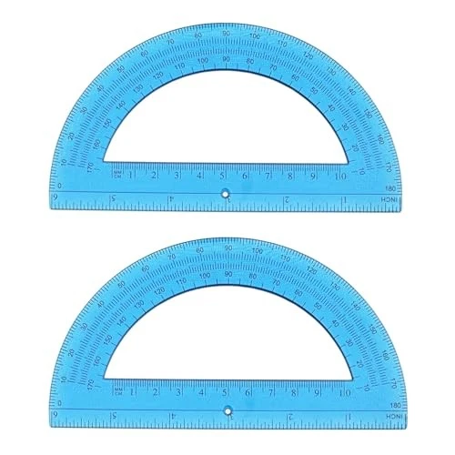 PLASTIC PROTRACTOR, 6 inch Clear Protractors Math Protractors 180 ...