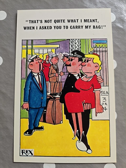 VINTAGE SAUCY SEASIDE Comic Postcard Constance Series No 5064 By REX £0 ...