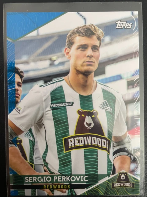CARTE PARALLÈLE BLEUE Sergio Perkovic 2022 Topps Premier Lacrosse ...