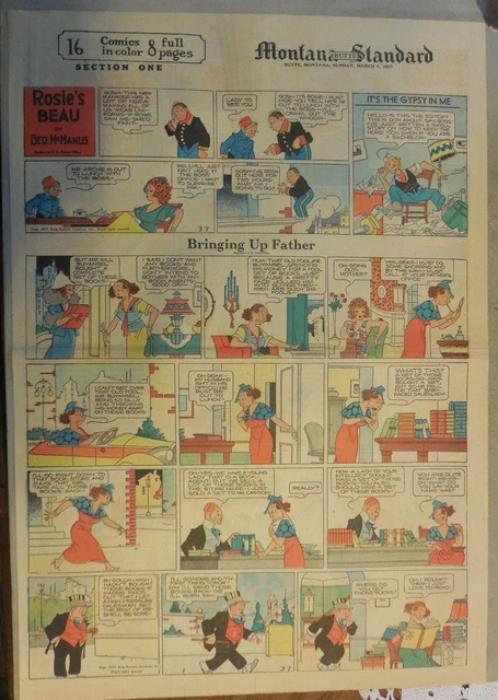 BRINGING UP FATHER Sunday by George McManus from 3/7/1937 Full Page ...