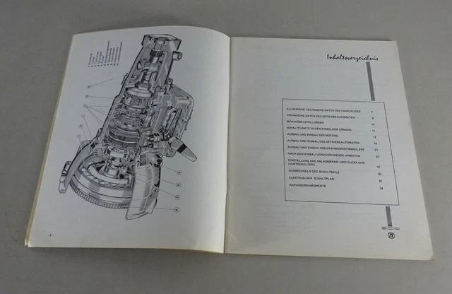 MANUEL D'ATELIER PEUGEOT 504 Transmission Automatique Zf 3 HP - 12 De ...