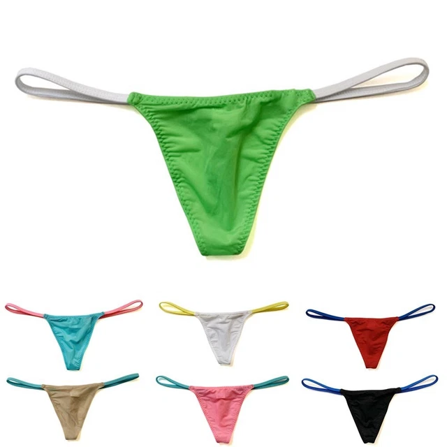 MENS SEXY LOW-RISE Pouch Lace T-Back G-String Thong Briefs Underwear ...