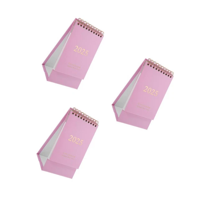 3 COUNT 2025 Calendar Standing Flip 2024-2025 Table Desk Office £10.99 ...