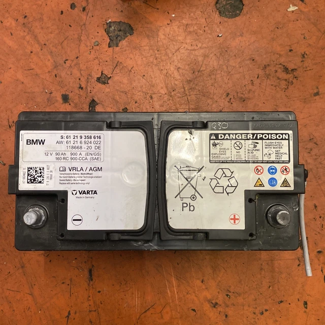 GENUINE BMW AGM 12V 90 Ah 900A BATTERY F01/F02 61216924022 525679 £120. ...