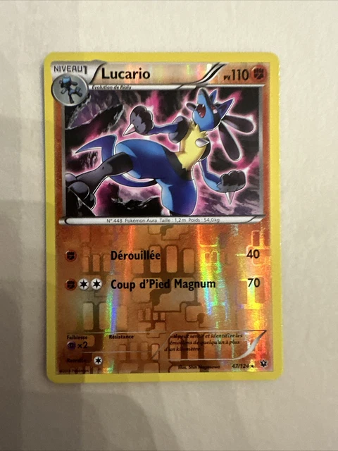CARTE POKÉMON REVERSE Lucario 47/124 XY10 Impact des Destins Bloc XY FR ...