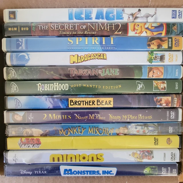 SET OF 12 DVDs: Children & Family Movies. Ice Age, Monsters Inc ...