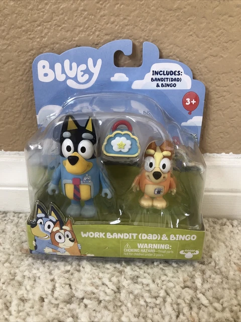 BLUEY WORK BANDIT DAD 2 Figures Bingo TV Cartoon 2021 EUR 14,31 ...