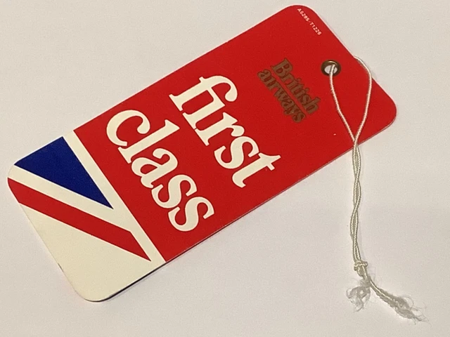 BRITISH AIRWAYS A6285/T1226 card First Class cabin baggage tag - Negus ...