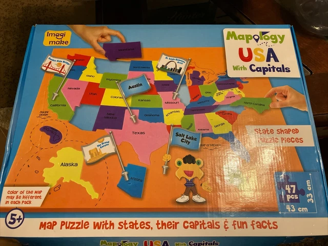 IMAGIMAKE MAPOLOGY USA with Capitals| Learning States and Capitals EUR ...