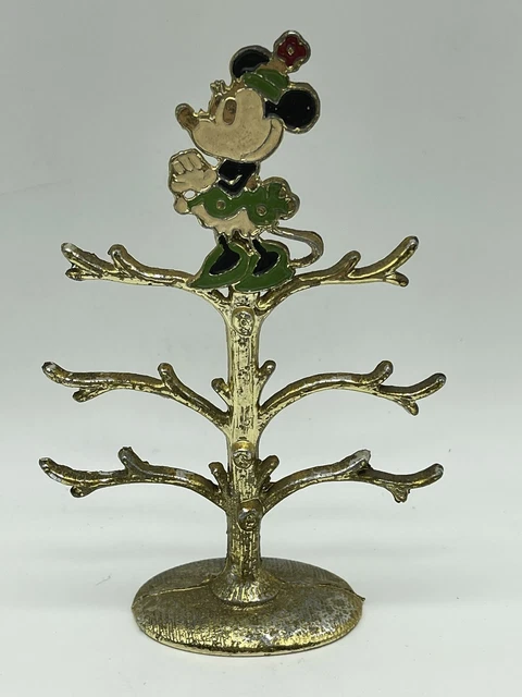 VINTAGE MINNIE MOUSE Earring Holder Tree Walt Disney Productions 5" £26 ...