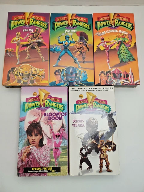 LOT OF 5 Mighty Morphin Power Rangers VHS Tapes - Bloom Doom Goldar's ...