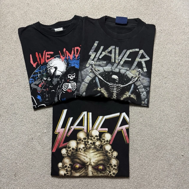 VINTAGE 90S SLAYER Band T Shirt Bundle Thrash Metal Metallica Megadeth 80s Tour £385.59 ...