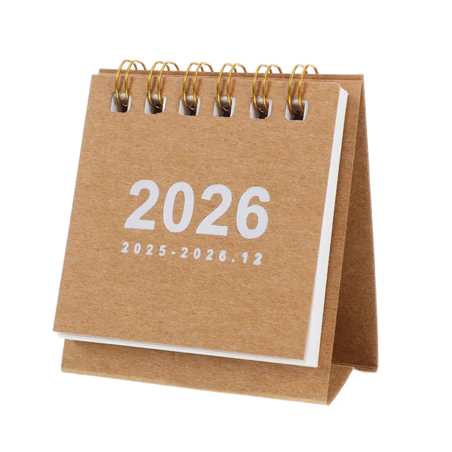 MINI DESK CALENDAR 2026: Small Desktop Calendar with Tear off Pages for ...