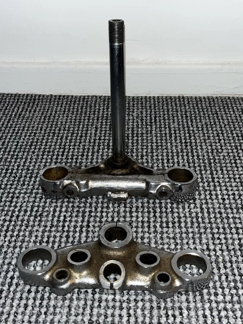 TRIUMPH T100? T120? 5T? Fork yoke triple clamps Set. used Vintage Iron ...