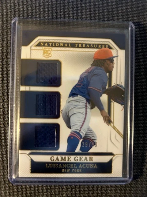 2025 NATIONAL TREASURES Game Gear Triple Patch LUISANGEL ACUNA RC #29/ ...