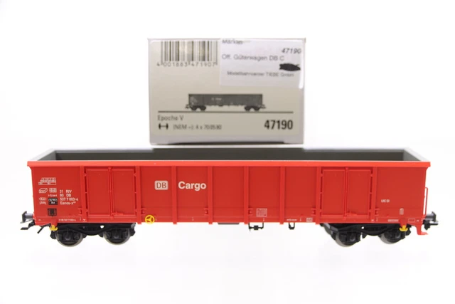 H0 MÄRKLIN 47190 DB Cargo Hochbordwagen offener Güterwagen AC boxcar ...