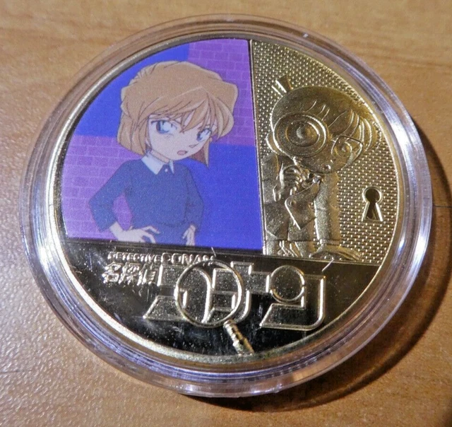 DETECTIVE CONAN GOLD Metal Coin Card M100 Carte Medal Piece #6 Mint EUR ...