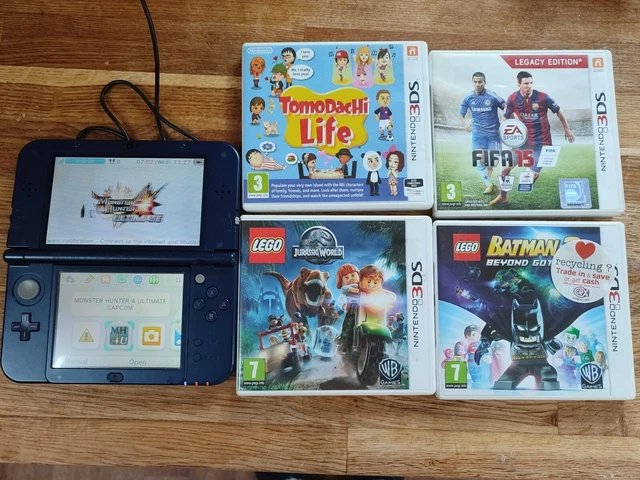 NINTENDO NEW 3DS XL Console Metallic Blue + 5 Games Lego FIFA Charger ... NINTENDO NEW 3DS XL Console Metallic Blue + 5 Games Lego FIFA Charger ...