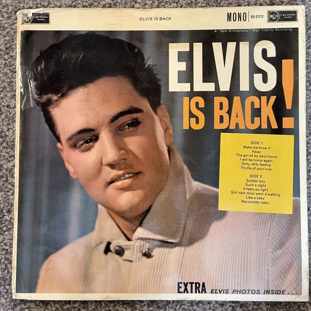 ELVIS PRESLEY ELVIS Is Back UK First press Mono vinyl LP Silver Spot ...
