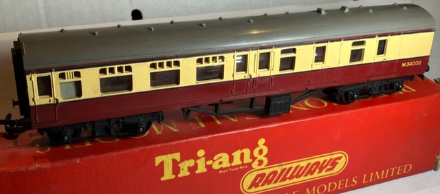 1950S TRI-ANG RAILWAYS- R.28 British Rail Main Line Brake 3rd Coach ...
