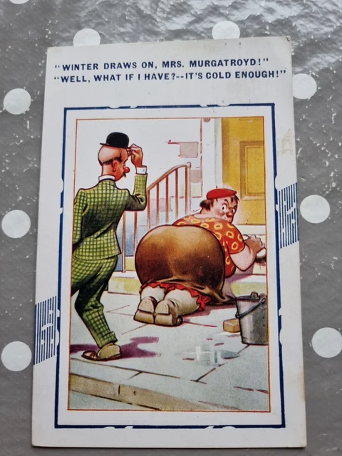 VINTAGE SAUCY SEASIDE Comic Postcard BAMFORTH No 16 Posted 1937 RARE $1 ...