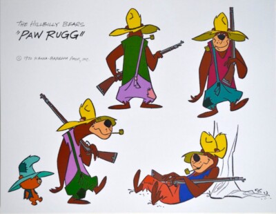 HILLBILLY BEARS - PAW RUGG Model Sheet PRINT Hanna Barbera £12.58 ...