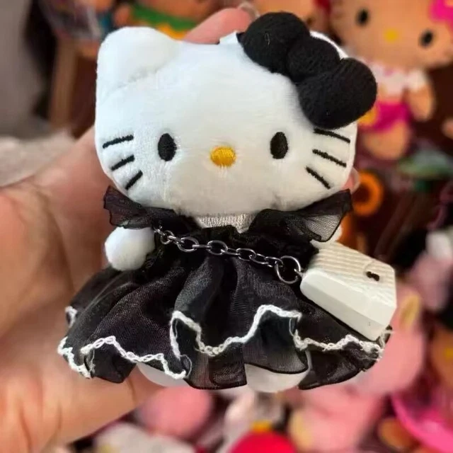 HELLO KITTY MINI Soft Toy Plush Plushie Teddy 1PC Sanrio Black Gothic ...